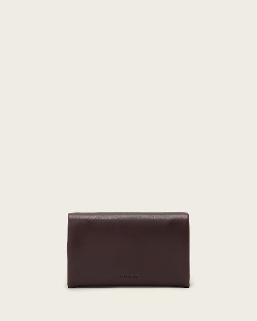 Harluna Leather Wallet BURGUNDY RED | ALLSAINTS FR